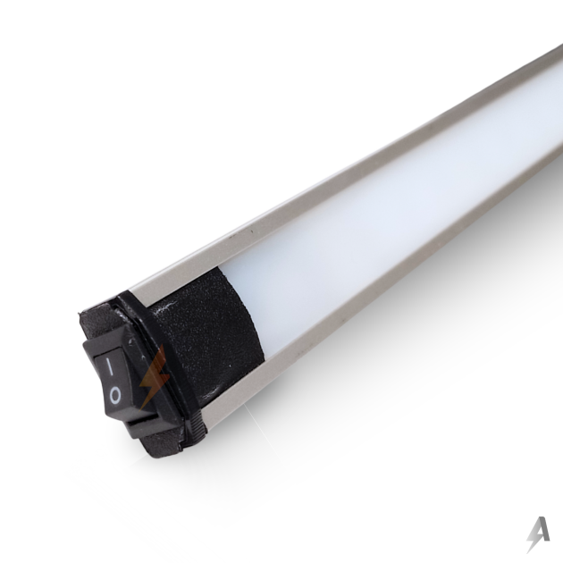 Listón Led Perfil Aluminio 4w 40cm Con Tecla 220v Luz Fría | Anilem