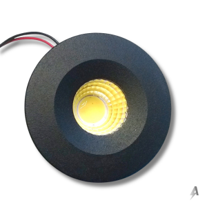 Mini Spot Embutir Led Integrado 3w Luz Fría Negro | Anilem